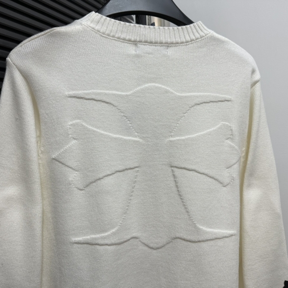 Chrome Hearts | Sweaters | Chrome Hearts Knitted Jacquard Appliqu ...